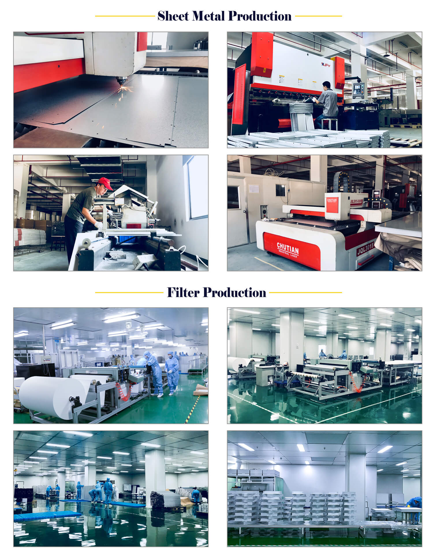 Committed to the construction of Class 100 Clean Room.